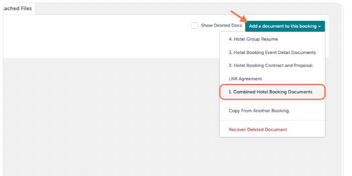 Adding Master Docs to a Booking – Tripleseat Support