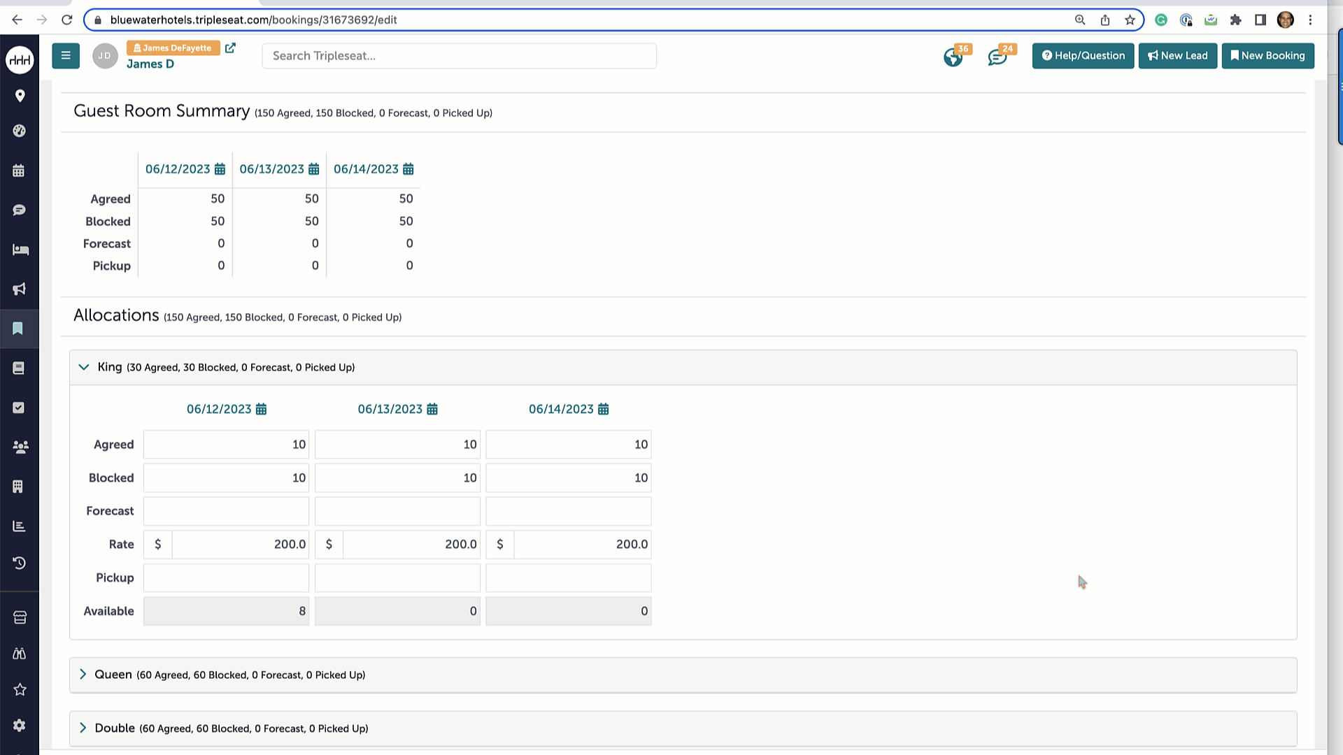 Adding a Group Room Block – Tripleseat Support