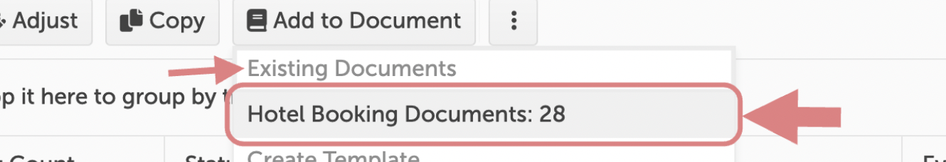 Adding and removing Events from Booking Documents – Tripleseat Support