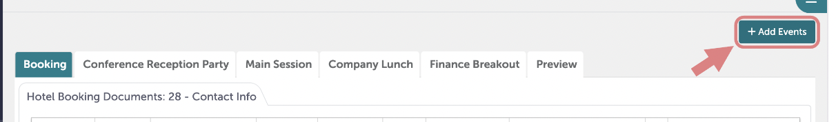 Adding and removing Events from Booking Documents – Tripleseat Support