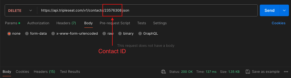 API | Contacts Endpoint – Tripleseat Support
