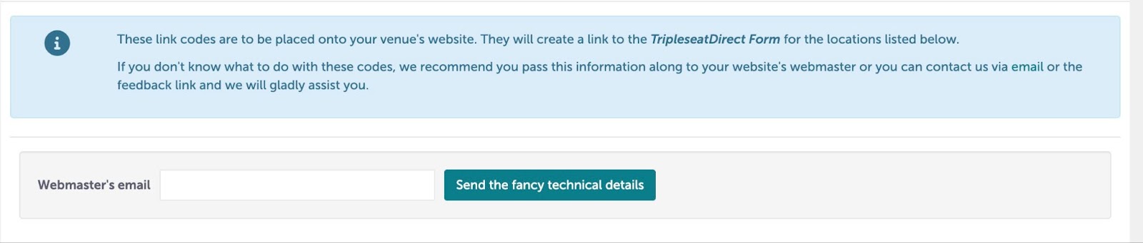 Tripleseat Direct Setup Codes – Tripleseat Support Tripleseat Direct Setup Codes – Tripleseat Support