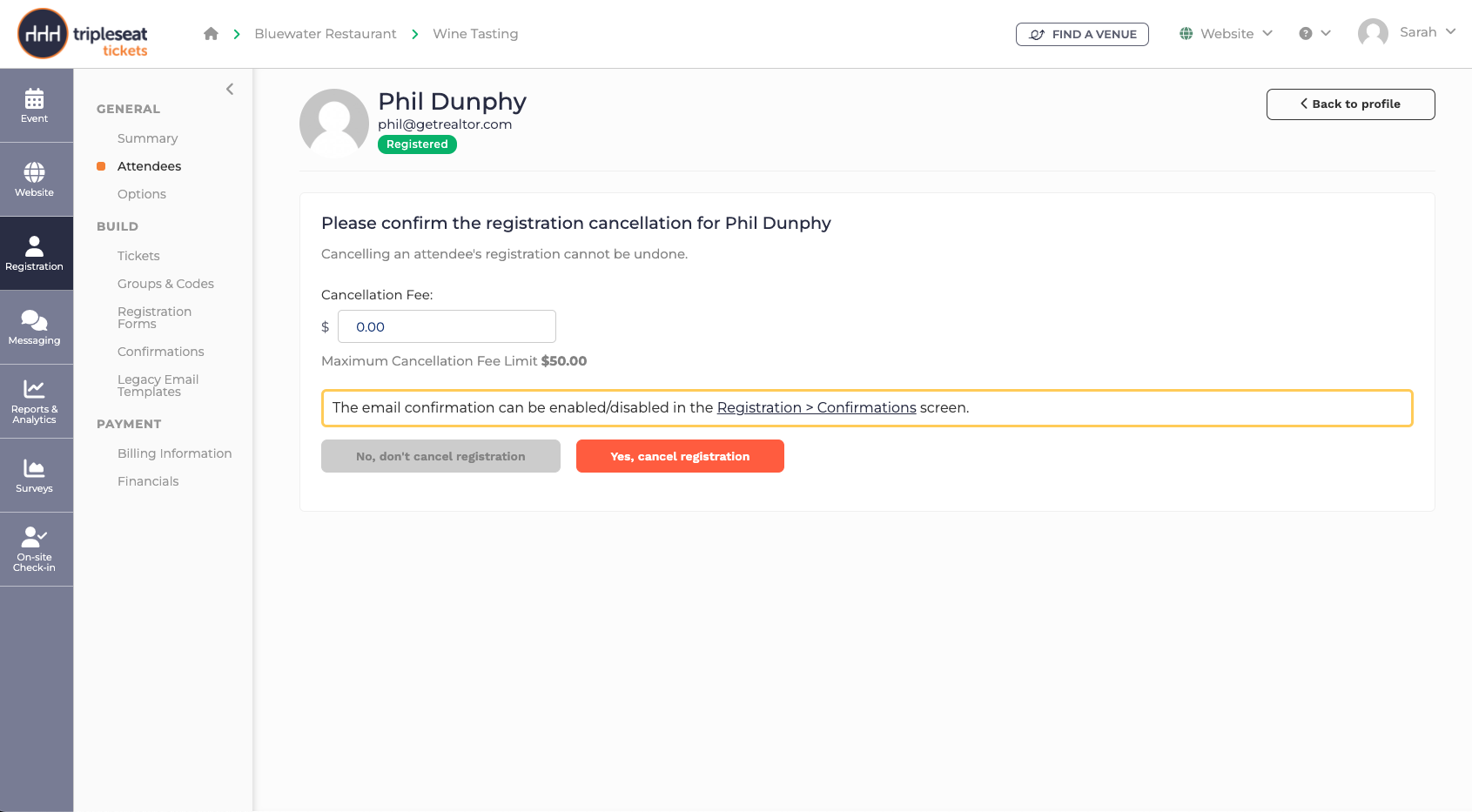 How to Cancel a Registration and Issue a Refund – Tripleseat Support