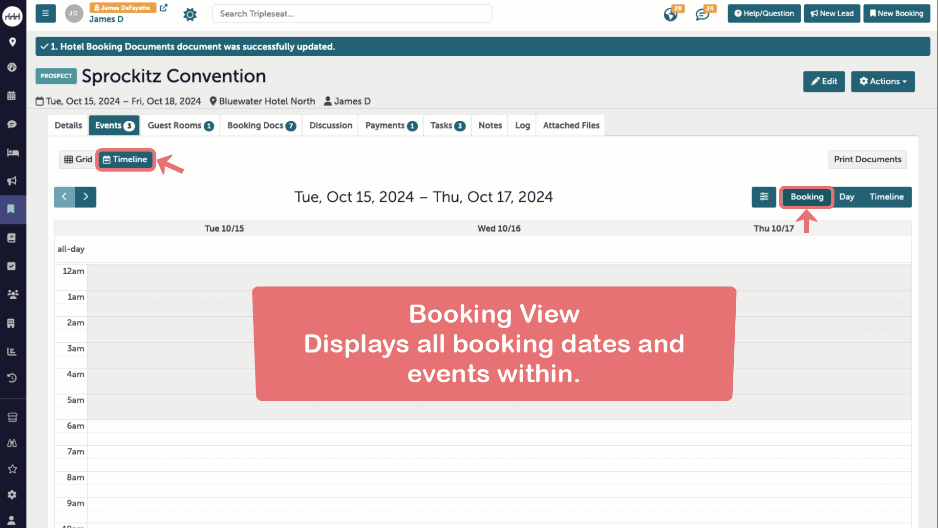 Tour of The Events Grid – Tripleseat Support