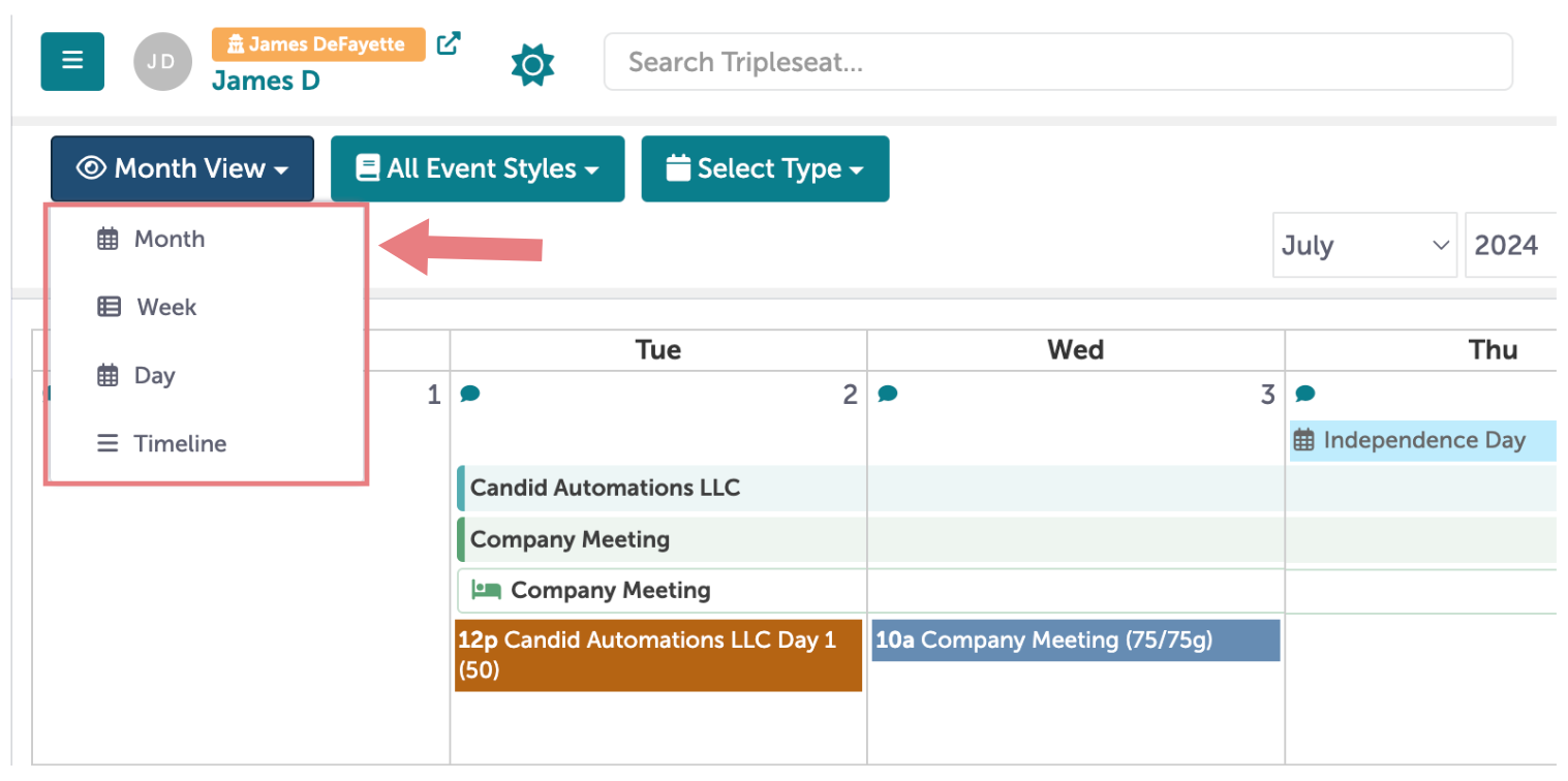 Tripleseat for Hotels Calendar – Tripleseat Support