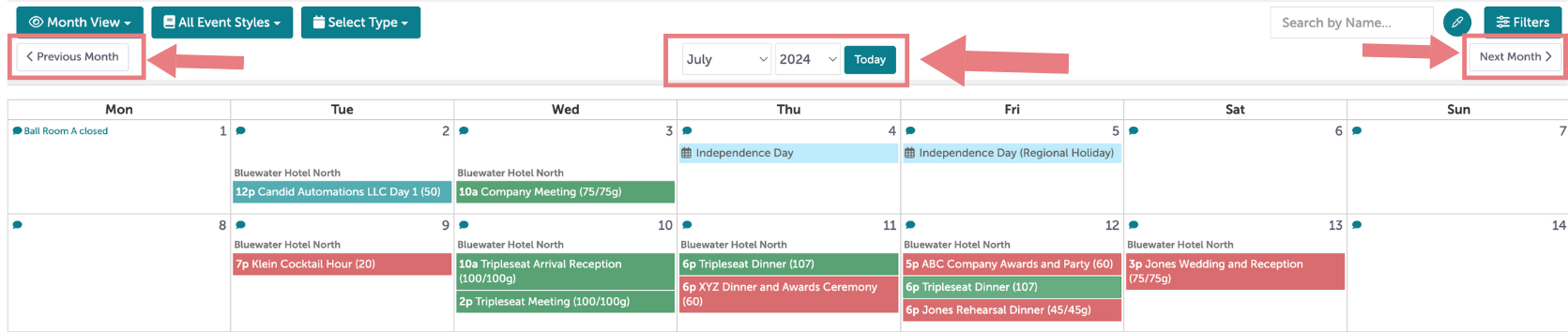 Tripleseat for Hotels Calendar – Tripleseat Support