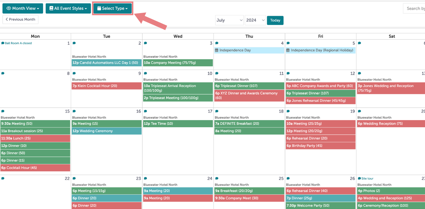 Tripleseat for Hotels Calendar – Tripleseat Support