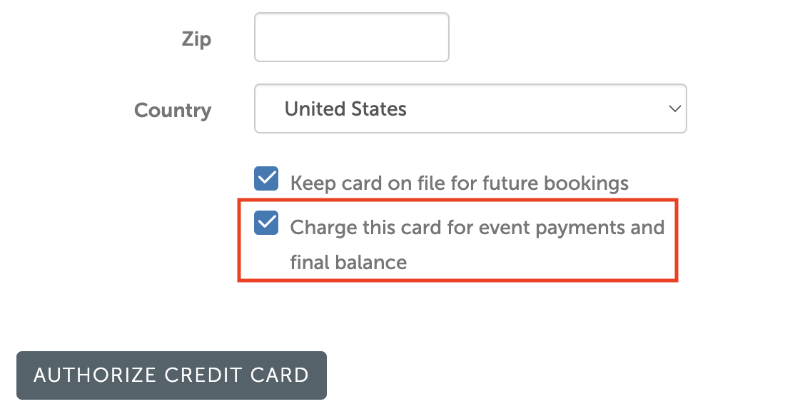 Authorizing Credit Cards for Event Payments & Final Balance – Tripleseat Support