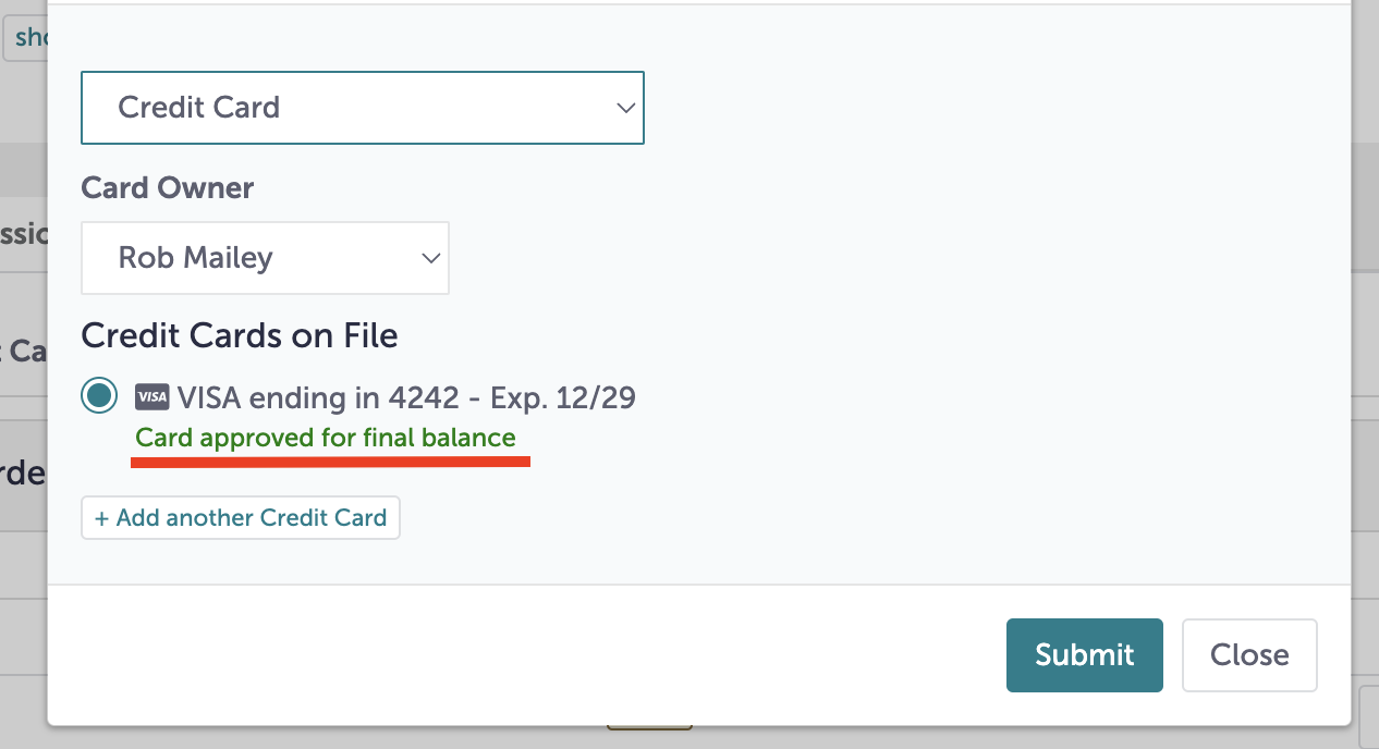 Authorizing Credit Cards for Event Payments & Final Balance – Tripleseat Support