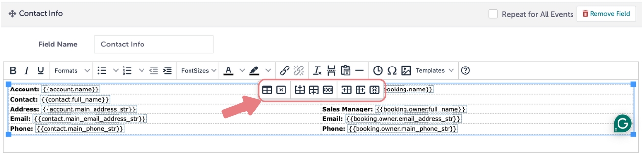 Editing the Contact Info Table – Tripleseat Support