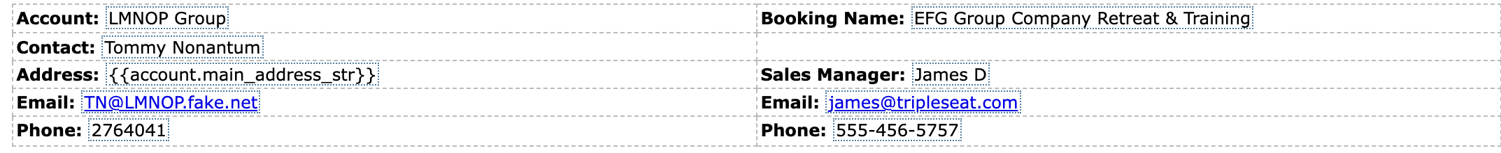 Editing the Contact Info Table – Tripleseat Support
