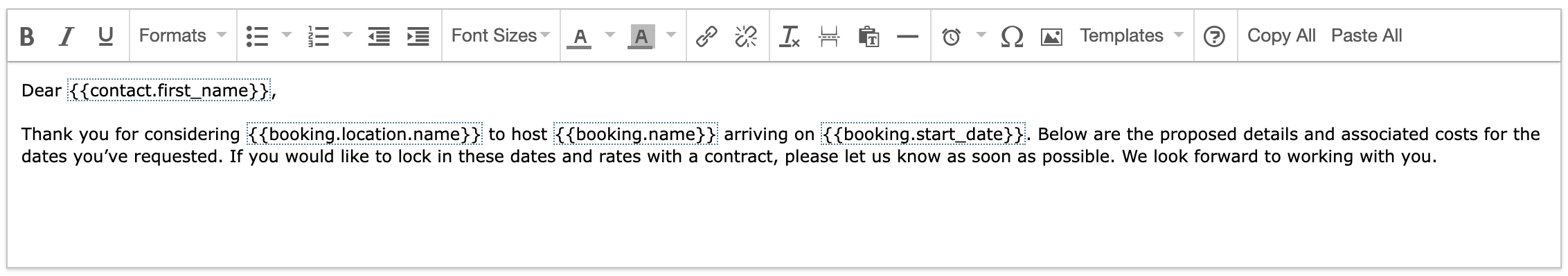 Merge Fields – Tripleseat Support
