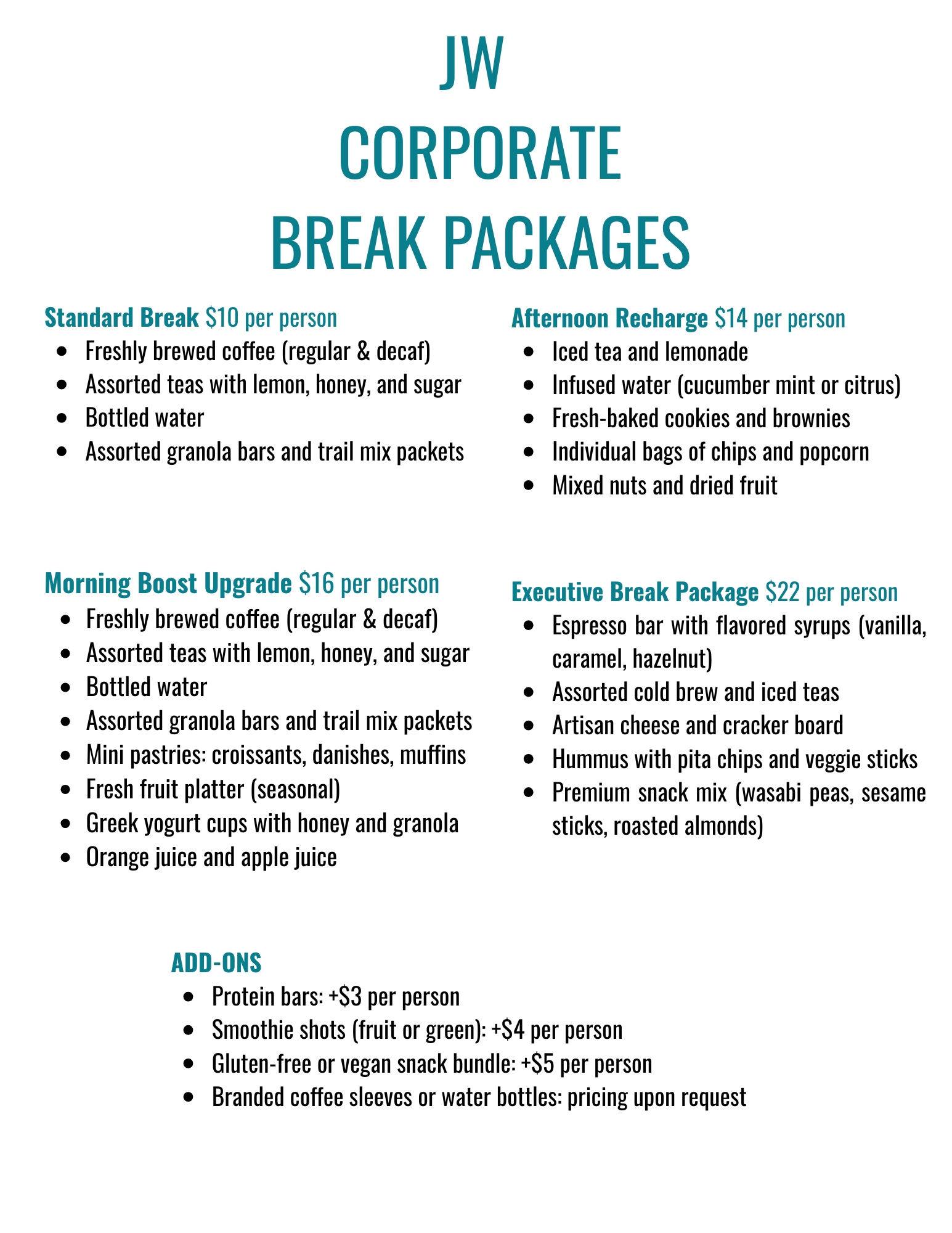 Break Menu – Tripleseat Support