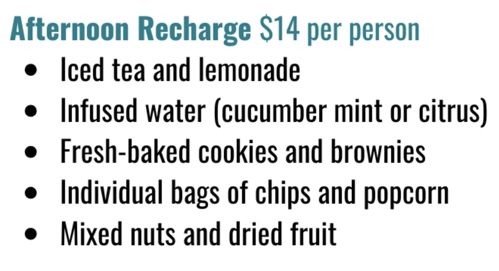Break Menu – Tripleseat Support