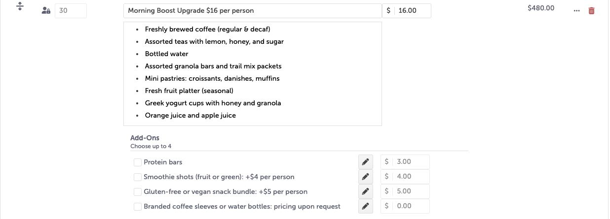 Break Menu – Tripleseat Support