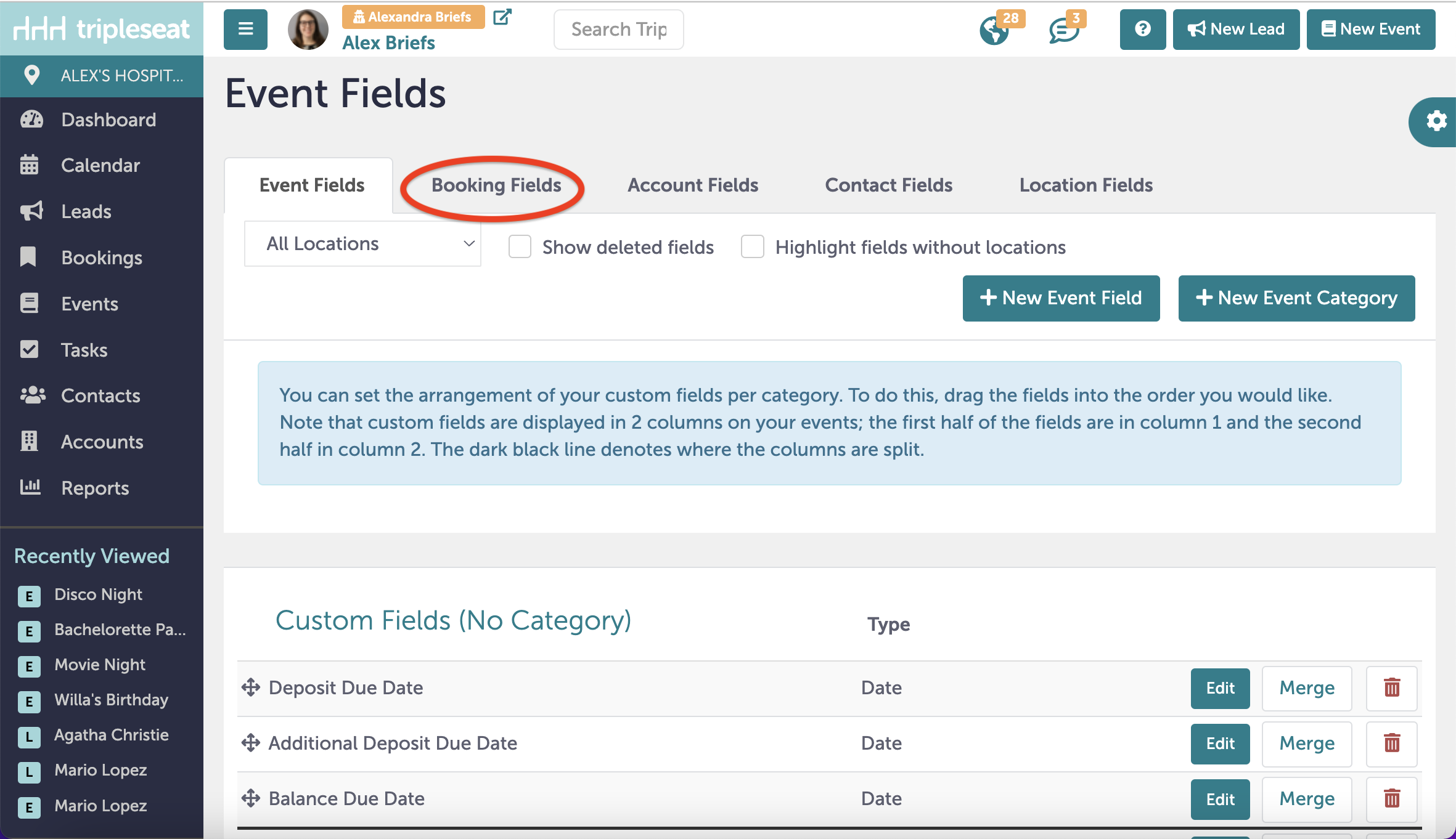 How to add custom payment fields – Tripleseat Support